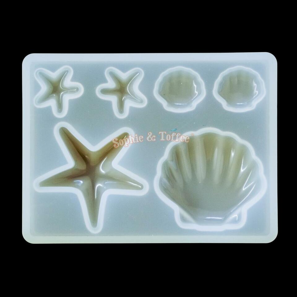 Seashell Starfish Ocean Silicone Mold | Clear Seashell Mold | Ocean ...