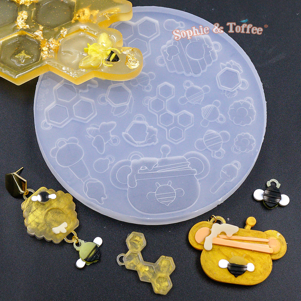 Honeycomb Bee Jewelry Silicone Mold | Resin Crafts | Resin Craft ...