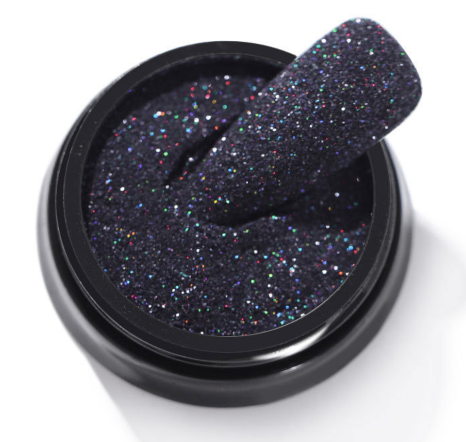 Shiny Black Glitter Powder (0.2grams) | Nail Glitter Dust | Rainbow ...