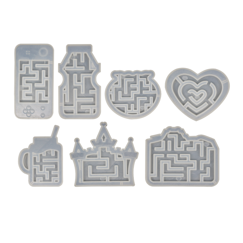 Maze Theme Silicone Molds | rincess Castle Maze Resin Shaker Charm ...